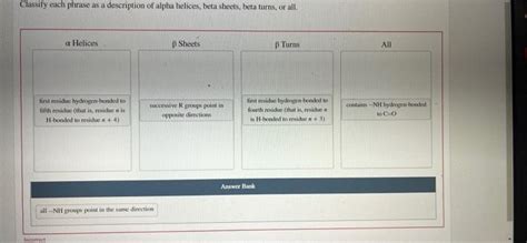 Solved Classify Each Phrase As A Description Of Alpha