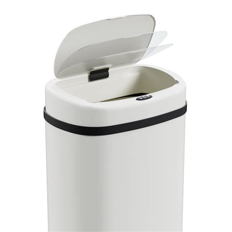 Motion Sensor Automatic Bin Stainless Steel White 50l Kitchen Living Co
