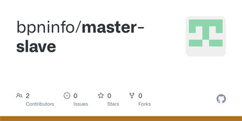 Github Bpninfo Master Slave