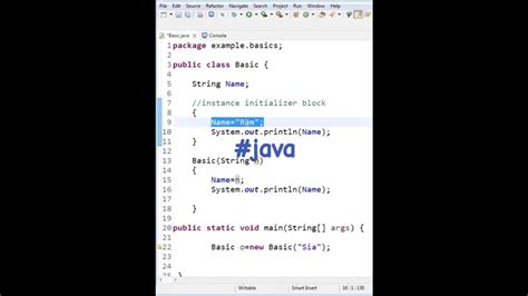 instance initializer block || #Harshika_SoftwareTrainer | #_COMPUTER_CODE | #9618416209 - YouTube
