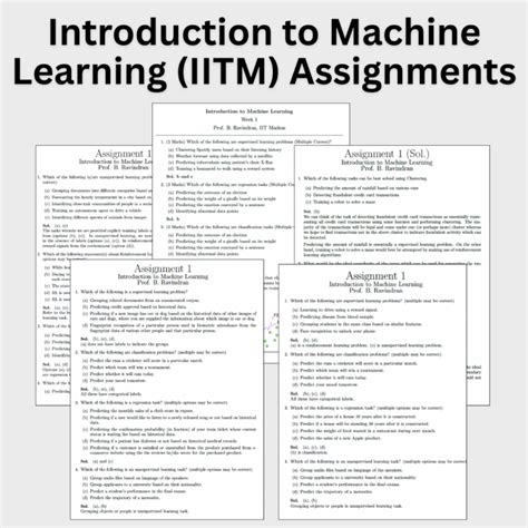 Introduction To Machine Learning Iitm Assignments Notes Le Lo