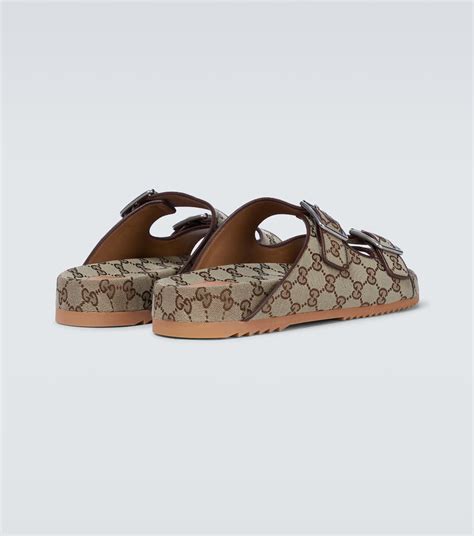 Gg Supreme Canvas Sandals In Brown Gucci Mytheresa
