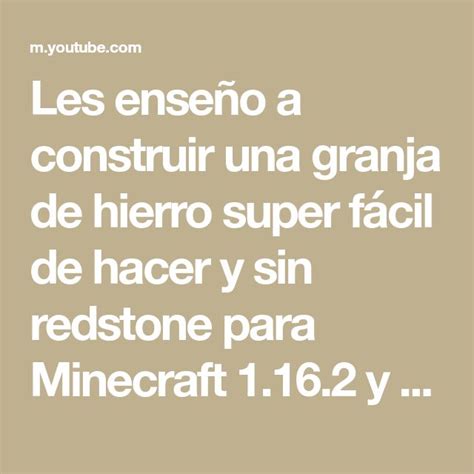 Les enseño a construir una granja de hierro super fácil de hacer y sin redstone para Minecraft 1