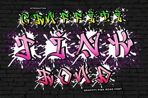 Graffiti Pink Road Regular Font Xfonts Pro