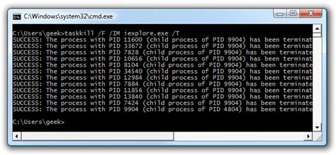 How Do I Kill All The Iexplore Exe Processes At Once