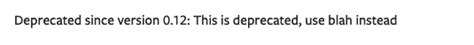 Feature Support Deprecated Sphinx Directive · Issue 156 · Pytorch