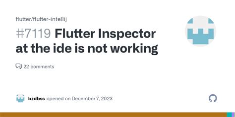 Flutter Inspector At The Ide Is Not Working · Issue 7119 · Flutter