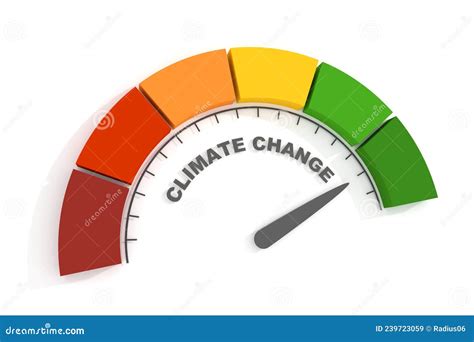 Meettoestel Voor Klimaatverandering Met Pijl En Scale 3d Stock Illustratie Illustration Of
