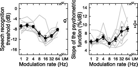 Psychometric Functions For Sentence Recognition In Sinusoidally Amplitude Modulated Noises The