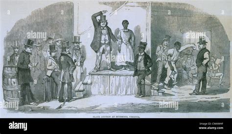 Slave Auction In Richmond Virginia In 1856 A Women Stands Alone As