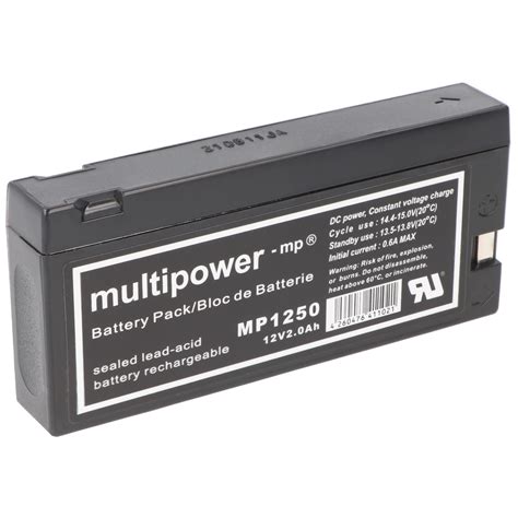 Multipower Mp1250 12v 2ah Replaces Lc Sd122pg Lead Battery Agm Lead Gel