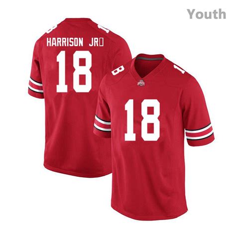 Youth 18 Marvin Harrison Jr Red Ohio State Jersey