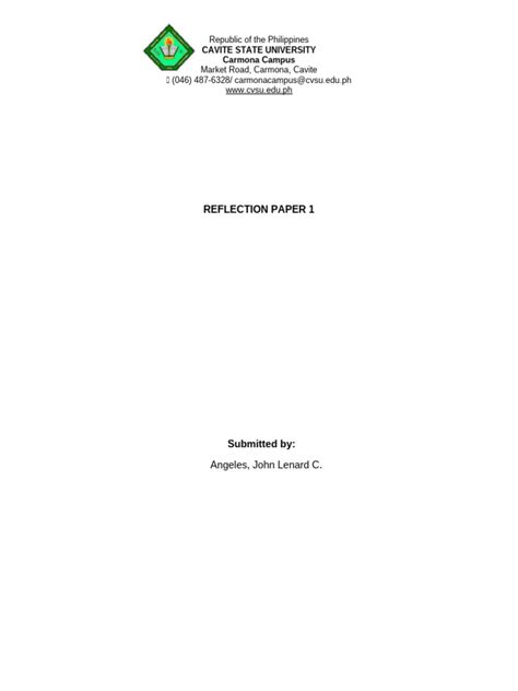 Reflection John Lenard Angeles Pdf