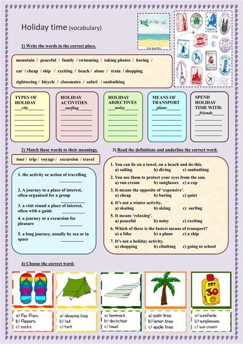 Holiday Time Worksheet Live Worksheets Worksheets Library