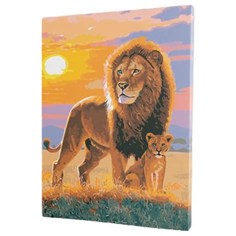 MALOWANIE PO NUMERACH Lew Obraz 50x40 ArtOnly 12209065497 Allegro Pl