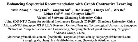 Ijcai22 图对比学习促进序列推荐 智源社区