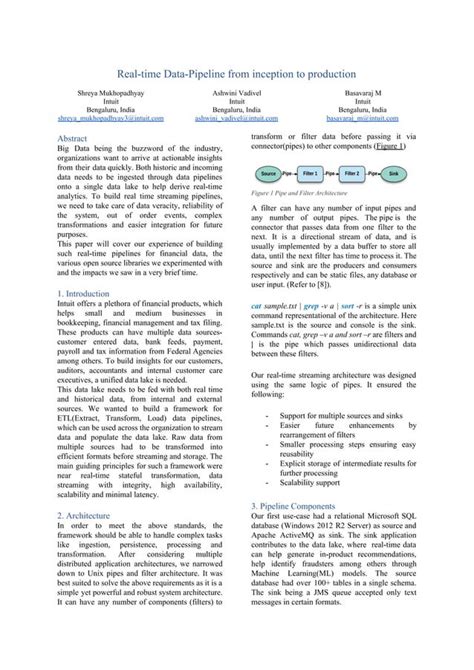 Real Time Data Pipeline From Inception To Production PDF