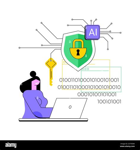 Ai Supported Encryption Abstract Concept Vector Illustration Stock Vector Image And Art Alamy