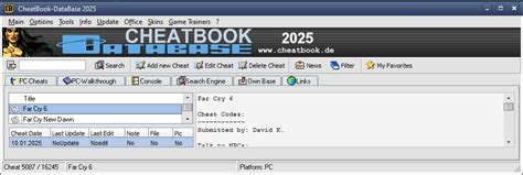 Cheatbook Database 2025 Cheats Hints And Tips For Games