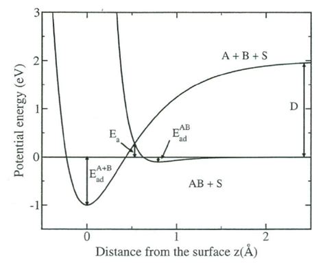 2 Potential Energy Curves For Molecular And Dissociative Adsorption