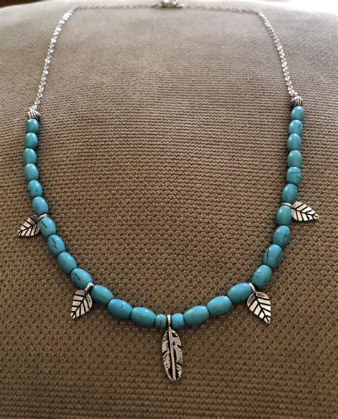 عقد فضه مع حجر الفيروز I Make This