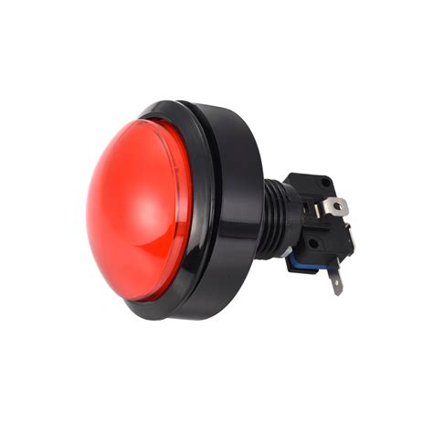 Game Push Button Mm Round V LED Illuminated Push Button Switch With Micro Switch For Arcade