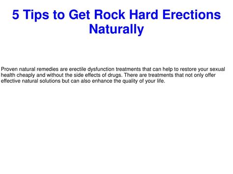 Ppt 5 Tips To Get Rock Hard Erections Naturally Powerpoint