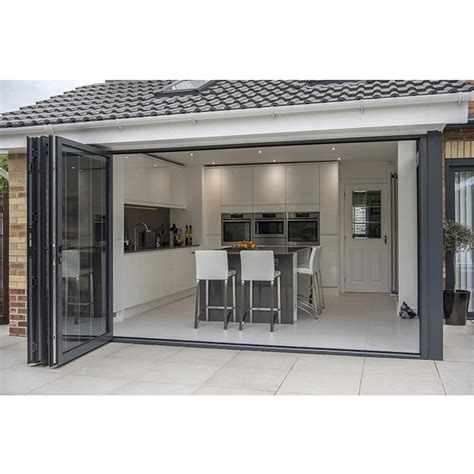 Open Style Baclony Sliding Heatproof Kitchen Aluminium Folding Doors