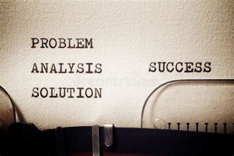 Problem Analysis Solution And Success Stock Image Image Of Efficiency