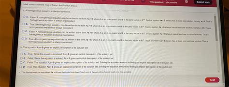Solved This Question Pts Possible Submit Quiz Mark Each Chegg