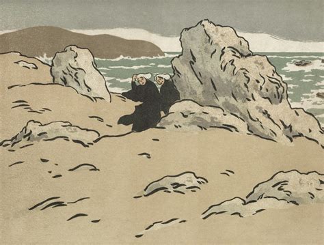 바닷가 바위에 앉아 있는 두 사람의 그림 사진 Unsplash의 무료 19세기 미술 이미지