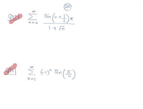 ∑n 0∞1 Nsin N 21 π ∑n 1∞ −1 Nsin Nπ