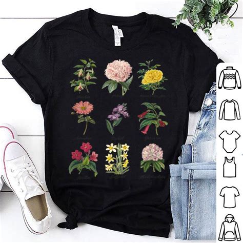 Vintage Botanical Floral Flower Shirt Hoodie Sweater Longsleeve T Shirt