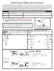 Key Chem 233 Mt 1 S2021 Individual Written Pdf Written Portion Of