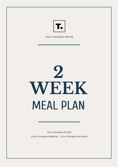Free Meal Plan Templates To Edit Online