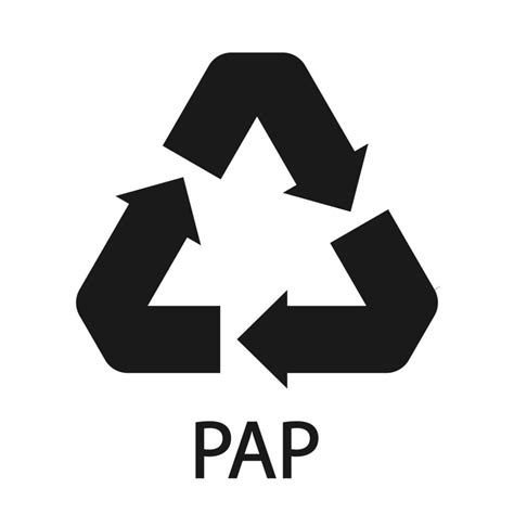 Símbolo De Reciclaje De Papel Pap 20 Ilustración Vectorial 6963500