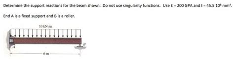 Solved Determine The Support Reactions For The Beam Shown