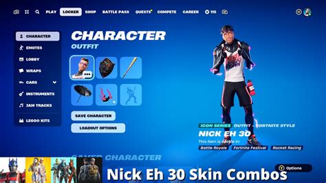 Nick Eh 30 Skin Combos Fortnite Battle Royale Youtube