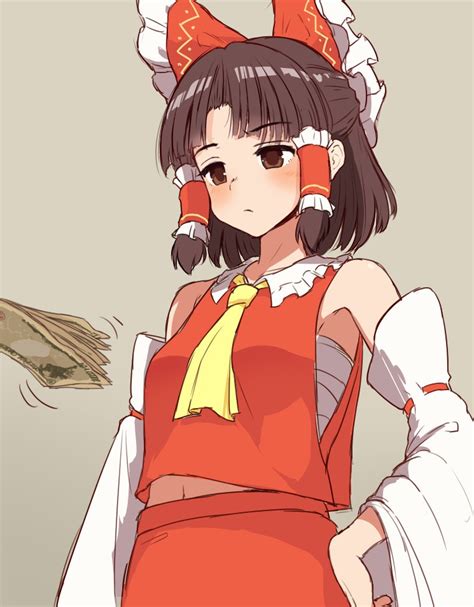 Safebooru 1girl Ascot Bangs Benikurage Cookie Blush Bow Breasts