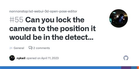 Can You Lock The Camera To The Position It Would Be In The Detected
