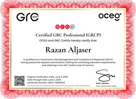 Im Pleased To Share That I Have Passed The Grc Professional Grcp