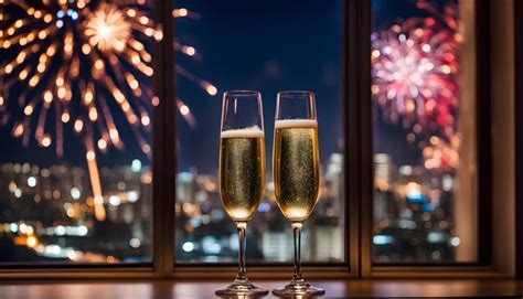 Premium Photo Fireworks Behind A Window With Fireworks In The Background