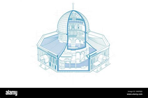 Cross-section of Dome of the Rock Stock Photo - Alamy