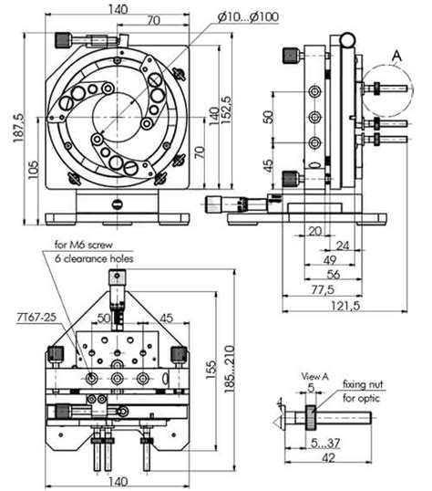 Self Centering Optical Mount 5 150 Mm Eksma Optics