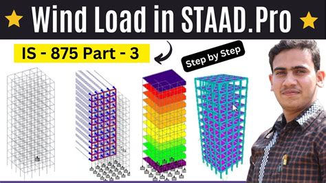 Wind Load In Staadpro Is 875 Part 3 Youtube