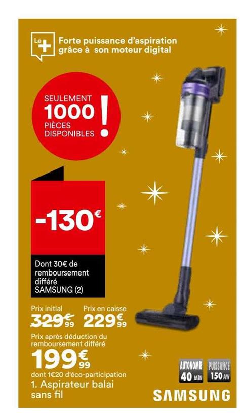 Promo Aspirateur Balai Sans Fil Samsung Chez BUT ICatalogue Fr