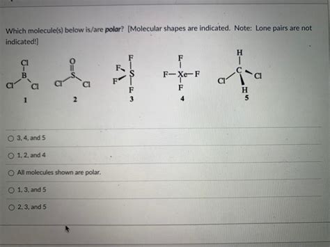 Solved Vespr Structures Net Dipoles And Hybridization Were