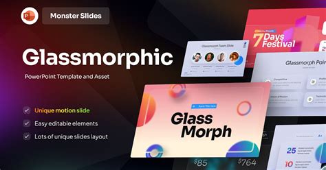Glassmorphic Powerpoint Template Incl Graphic And Target Envato Elements