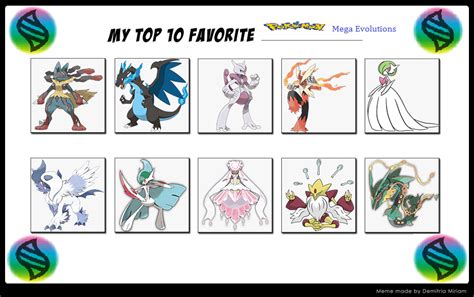 My Top 10 Favorite Pokemon Mega Evolutions By Firemaster92 On Deviantart