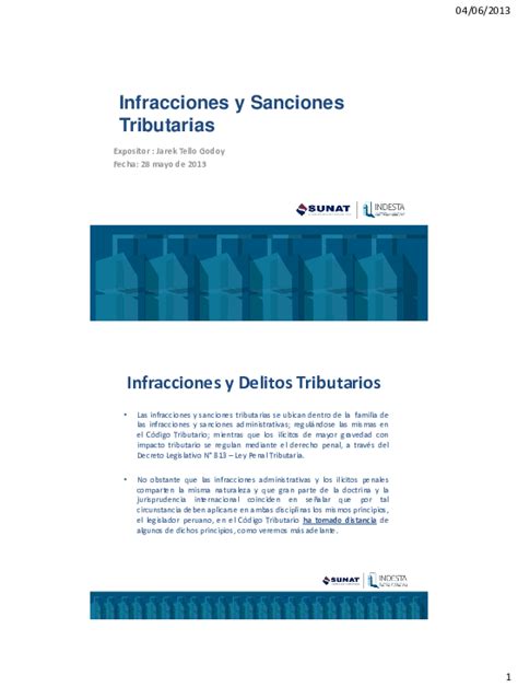 Pdf Infracciones Y Sanciones Tributarias